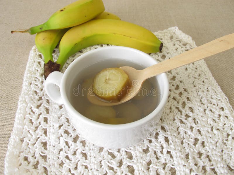 Banana Peel Tea, Tea from Organic Bananas Stock Photo - Image of banana ...