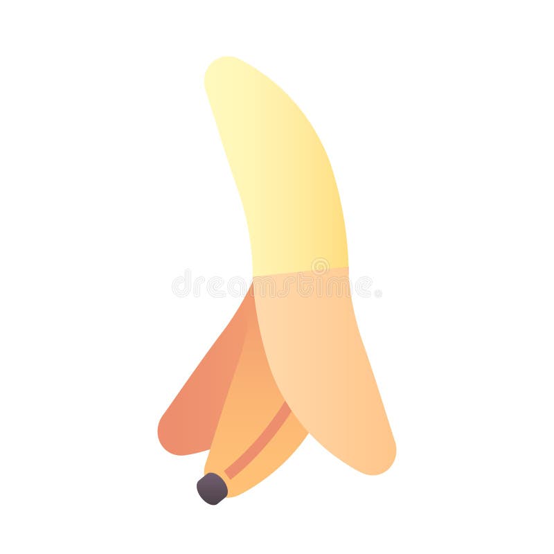 Banana Gradient Illustration Stock Vector - Illustration of ripe ...