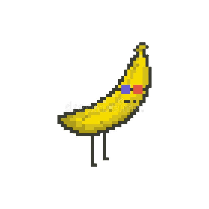 Banana Pixel Art Stock Illustrations – 685 Banana Pixel Art Stock ...