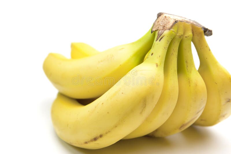 Banana from the Rear Side. Isolated on White. Stock Photo - Image of ...