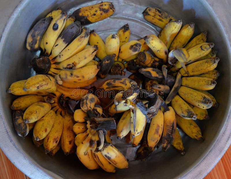 Banana ripe stock image. Image of hand, rustic, ingredient - 63624319