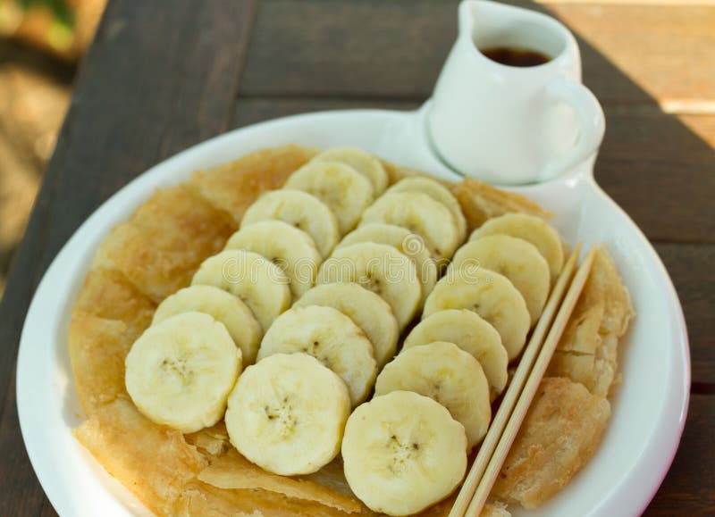 The Banana Roti with Honey. Stock Photo - Image of diet, fried: 67192924