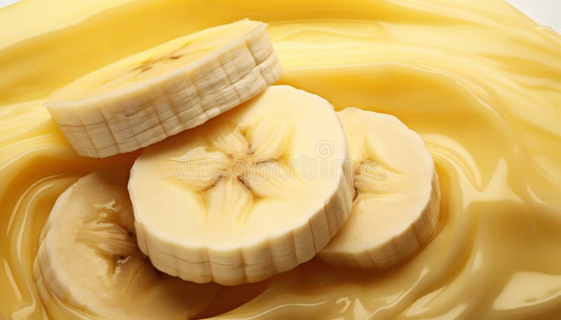 Recreation of Banana Slices Together a Banana Stock Illustration ...