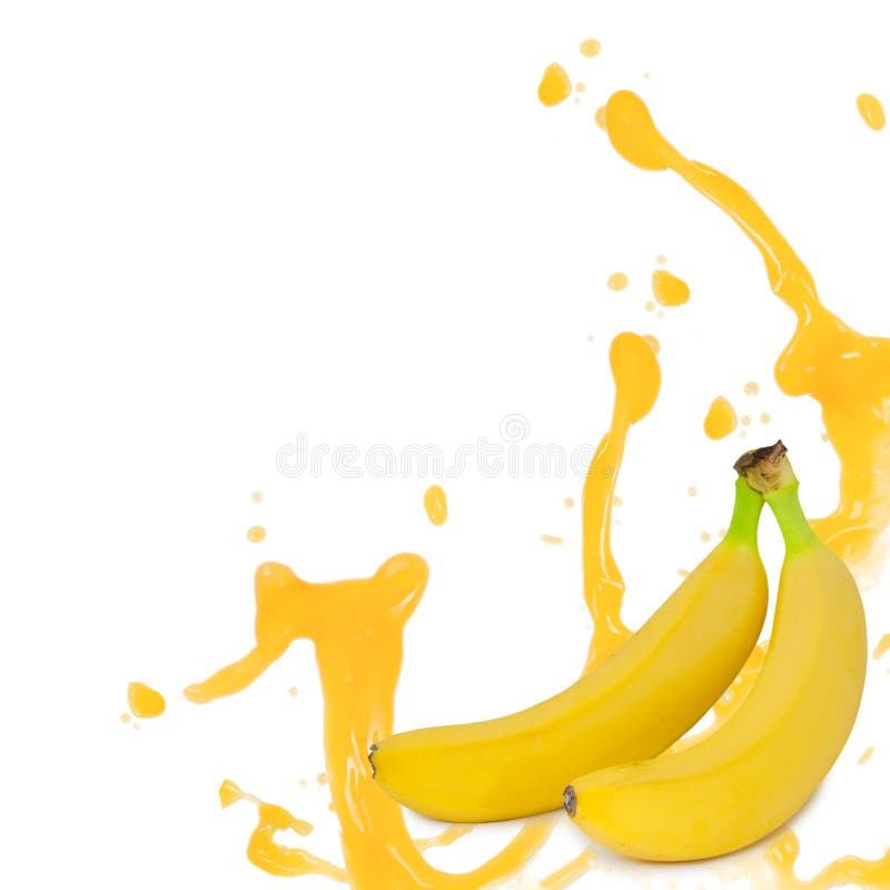 Banana splash stock image. Image of juice, closeup, food - 44036095