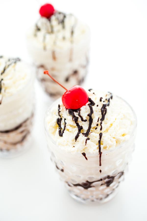 Banana split cold drink stock image. Image of fancy, creme - 43126535
