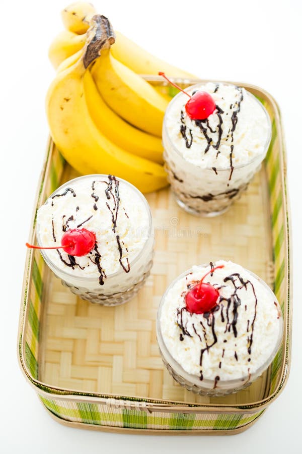 Banana split cold drink stock photo. Image of gourmet - 43126714
