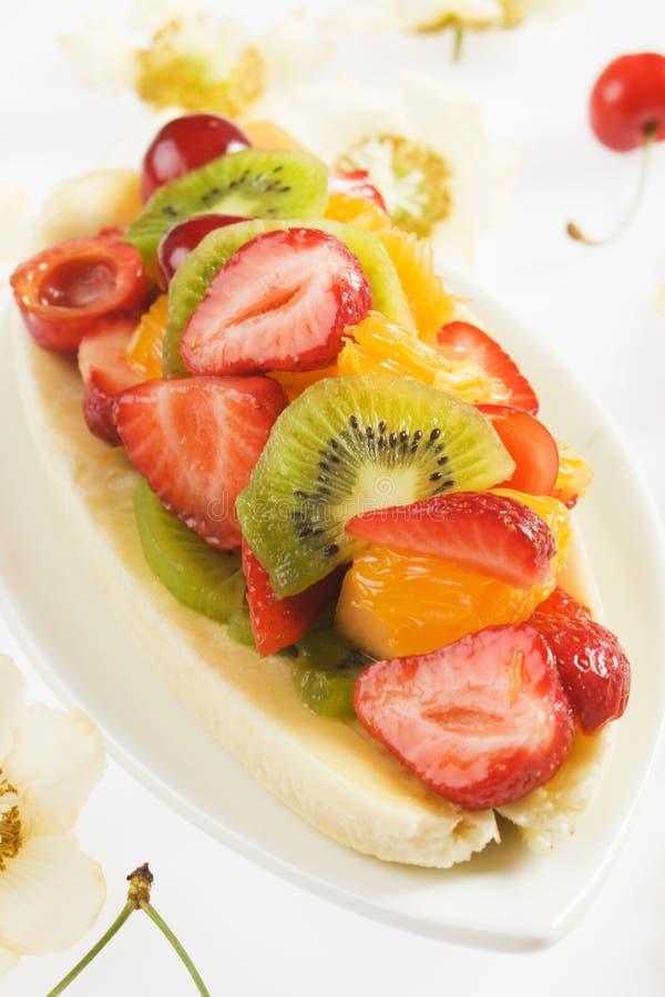 Banana Split with Fresh Fruit Stock Image - Image of photograph, food ...