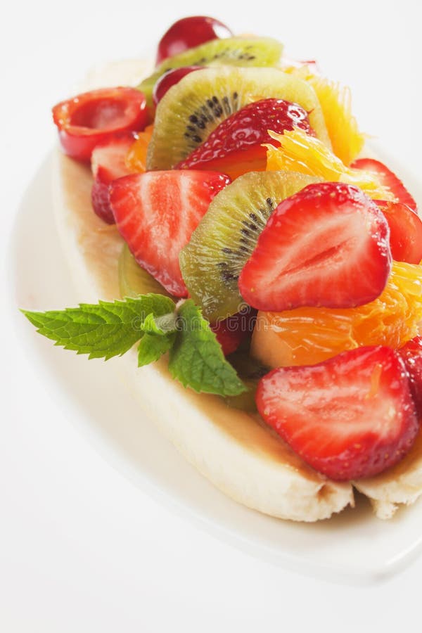 Banana Split with Fresh Fruit Stock Image - Image of photograph, food ...