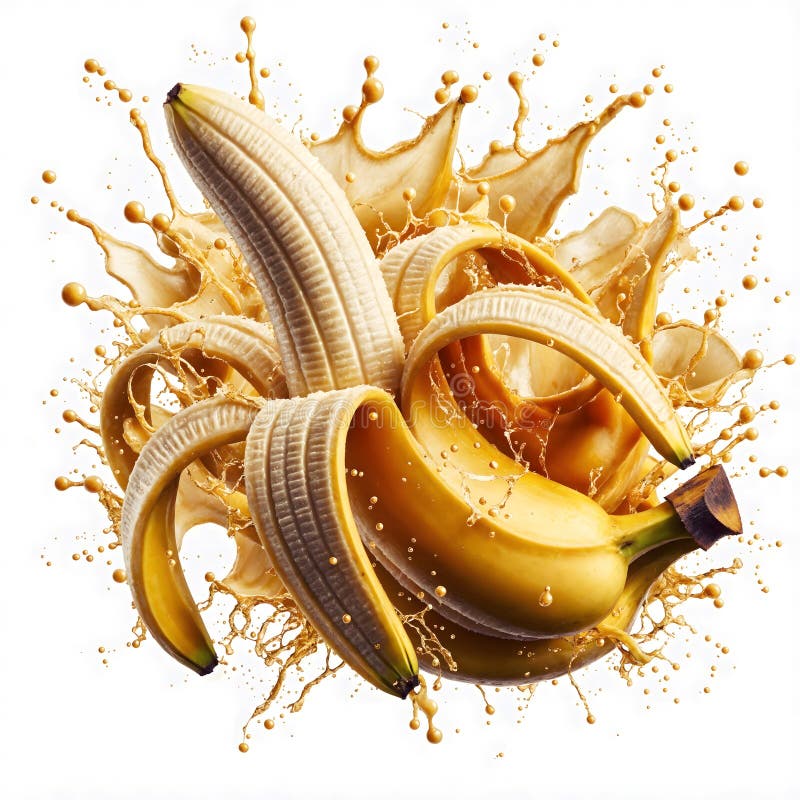 A Banana is Split in Half, with One Half Facing Out and the Other Half ...