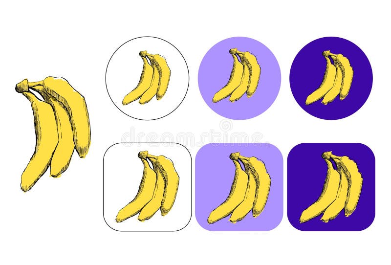 Banana Vector Image Graphic Logo. a Hand of Banana, Bananas ...