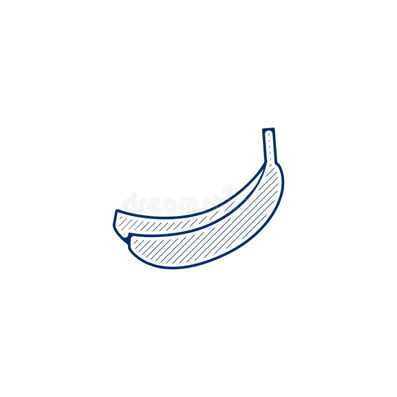 Banana Line Icon. Banana Hand Drawn Pen Style Icon Stock Vector ...
