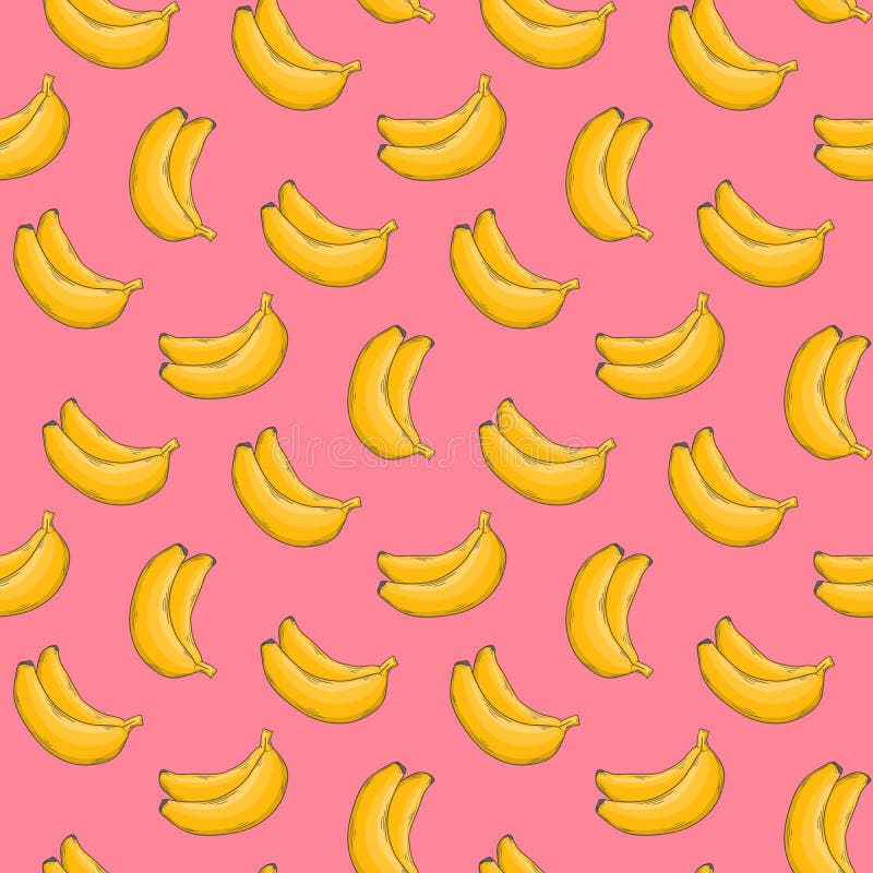 Banana vector pattern stock vector. Illustration of pink - 75305434