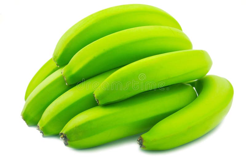 Banana verde foto de stock. Imagem de comer, grupo, fruta - 8261694