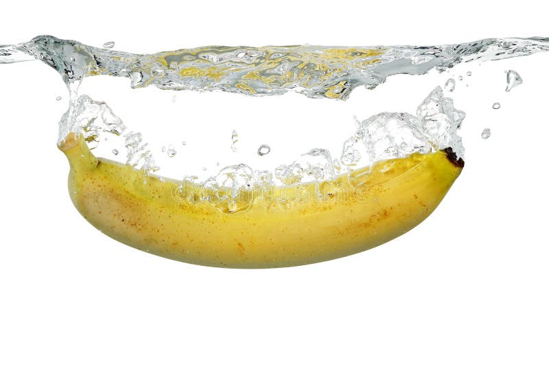 Banana in water stock photo. Image of energy, background - 50999720