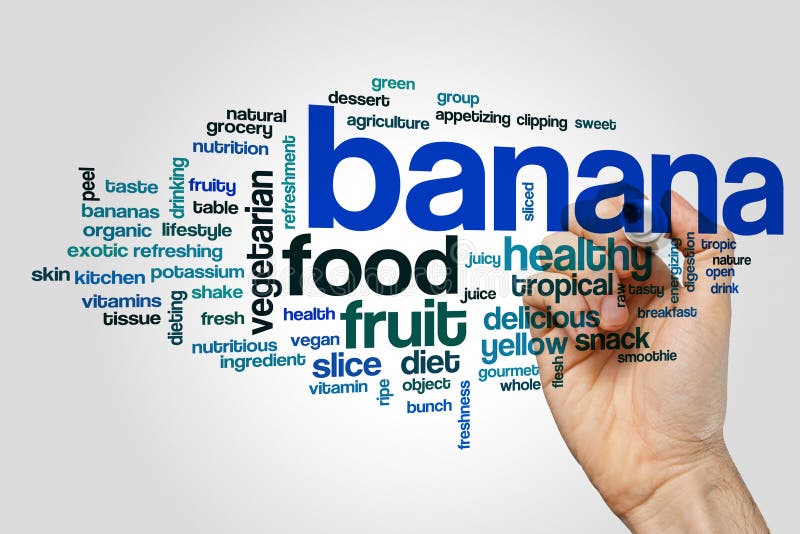 Banana word cloud stock photo. Image of nature, natural - 88378666