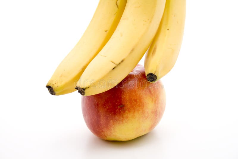 Bananas with apple stock image. Image of food, fresh - 15890419
