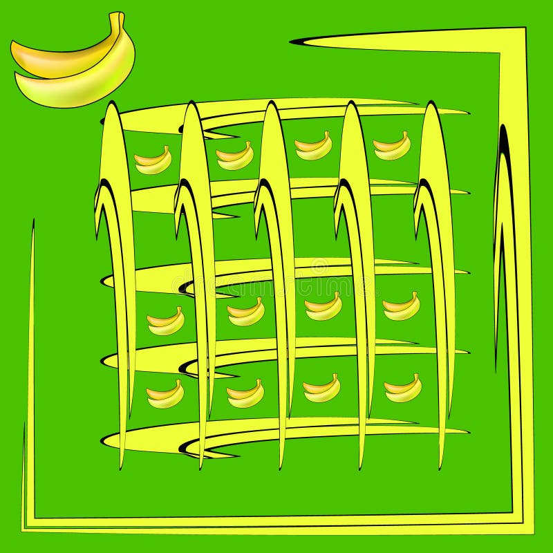 Bananas. stock vector. Illustration of drawn, sign, frame - 74029162