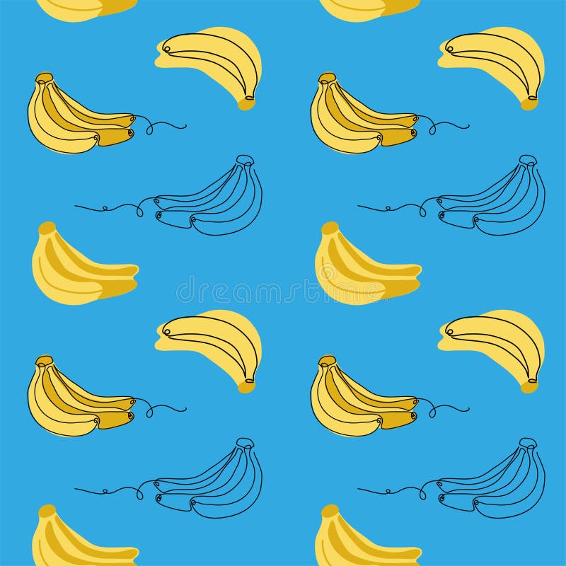 Bananas Pattern Blue Background Stock Illustrations – 951 Bananas ...