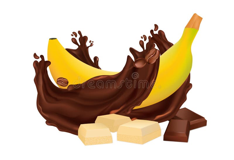 Chocolate Bananas Background Stock Illustrations – 132 Chocolate ...