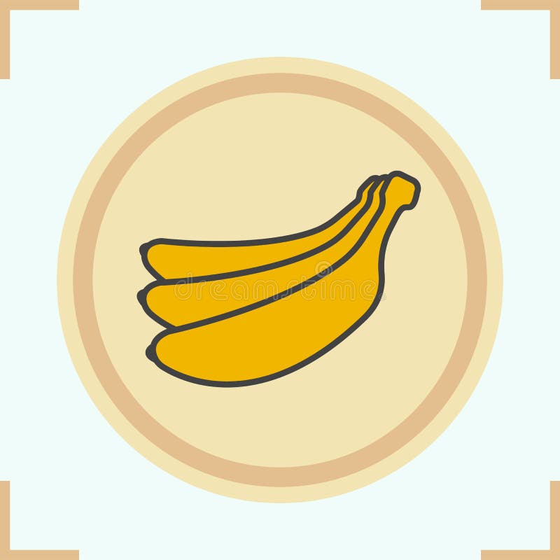 Bananas color icon stock vector. Illustration of icon - 81847112