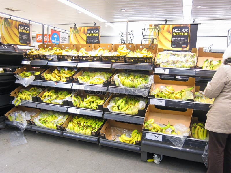 Bananas on Display for Sale. Editorial Image - Image of fruit, shopping ...