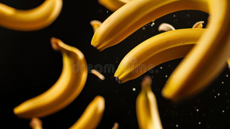 Bananas Float Majestically in Mid-air, Surrounded by a Mist of Tiny ...