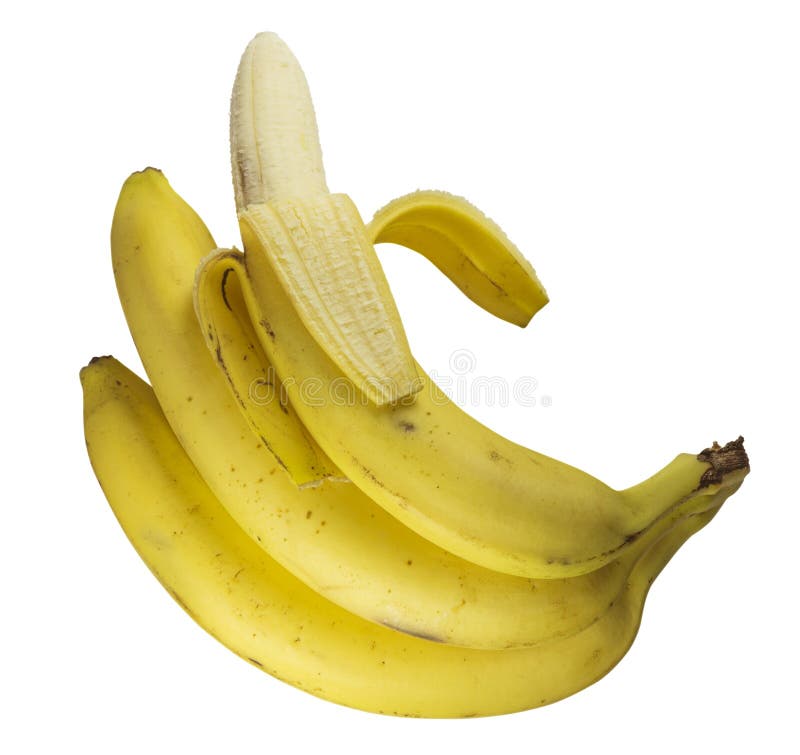 Bananas isolated on white stock image. Image of organic - 70516053