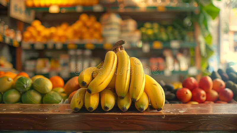 Bananas on a market stand stock photo. Image of vegan - 354594382
