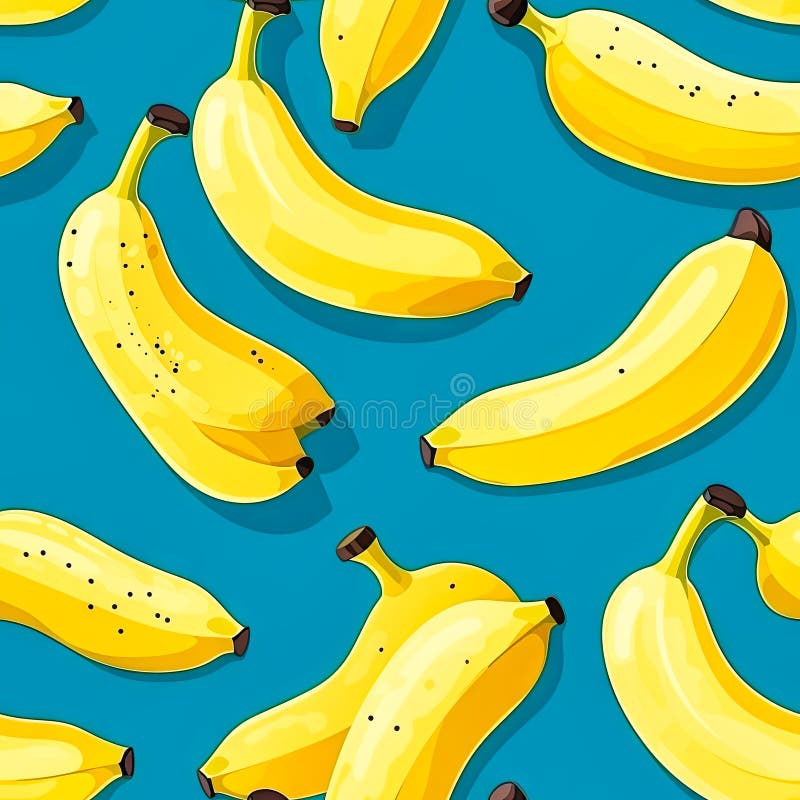 Bananas Pattern Banner Wallpaper Simple Background Stock Photo - Image ...