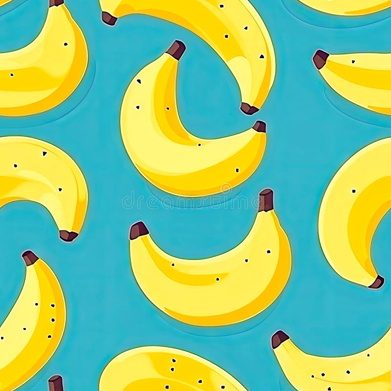 Bananas Pattern Banner Wallpaper Simple Background Stock Image - Image ...
