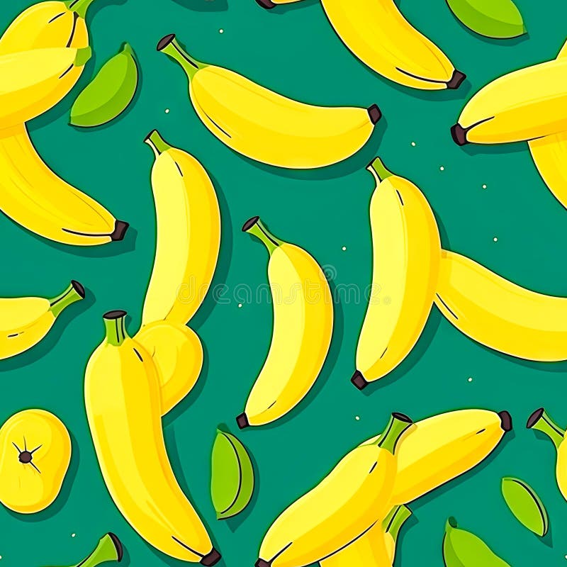 Bananas Pattern Banner Wallpaper Simple Background Stock Photo - Image ...