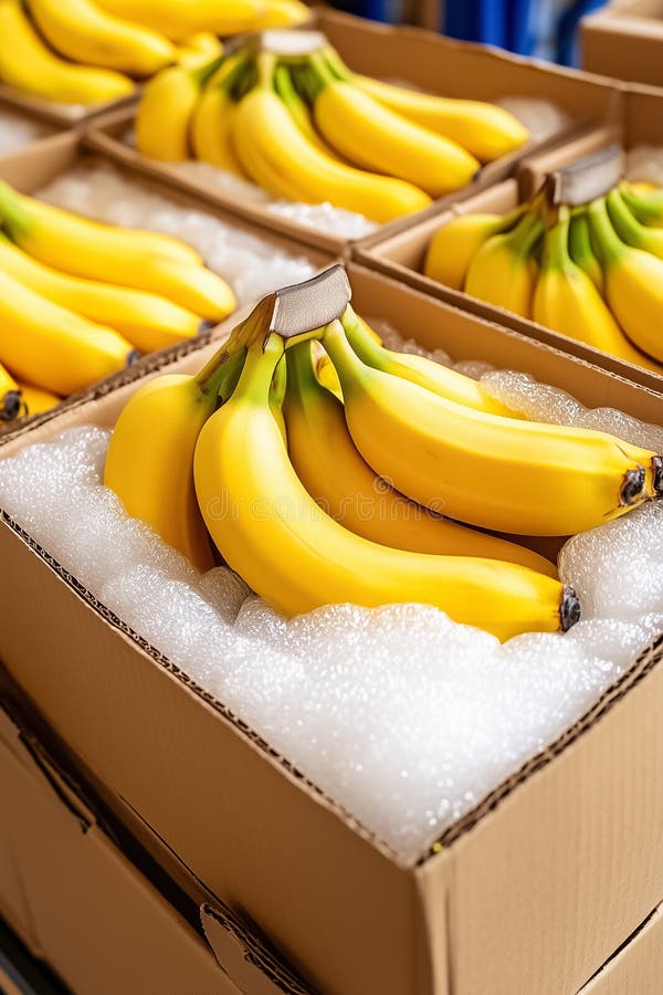 Bananas Rest Snugly in Boxes Lined with Foam Padding, Revealing a ...