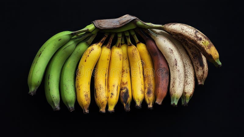Bananas in Stages of Ripeness Stock Image - Image of display, nutrients ...
