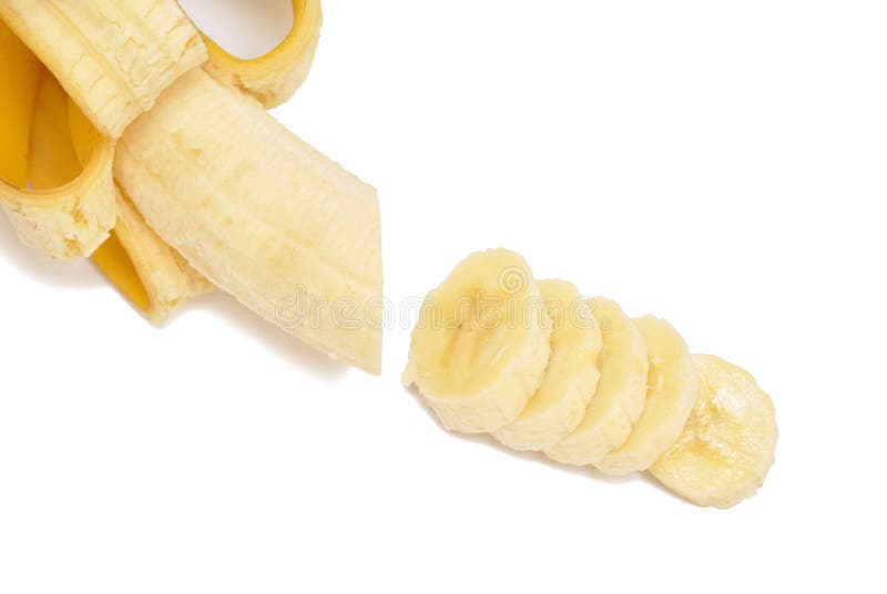 Banane coupée en tranches photo stock. Image du santé - 13663820
