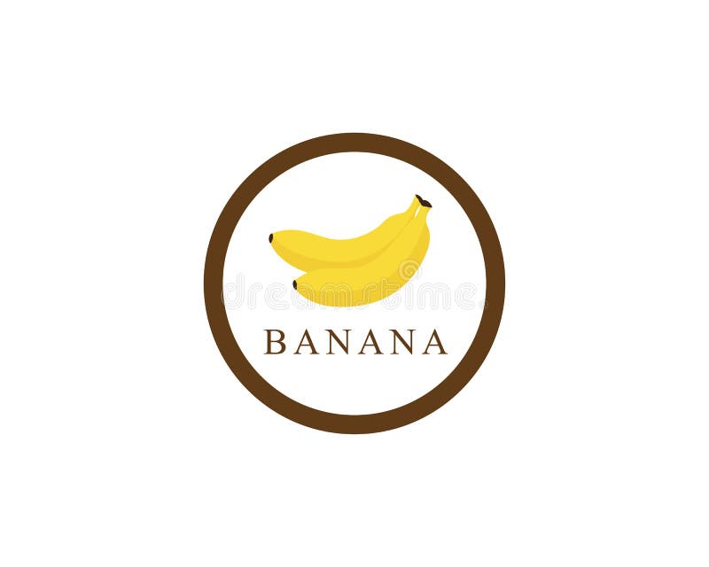 Bananen-Logo Template-Vektor Vektor Abbildung - Illustration von gesund ...