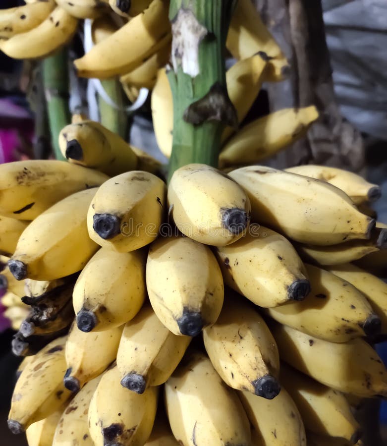 Banano De Color Amarillo Bueno Para La Salud Foto de archivo - Imagen ...