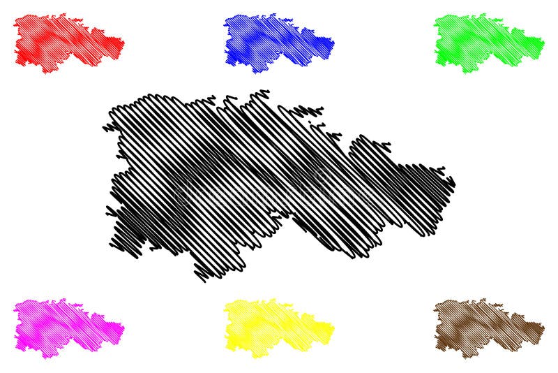 Banaskantha District Gujarat State Republic of India Map Vector ...