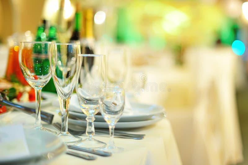 Banchetto Wedding in Ristorante Immagine Stock - Immagine di alimento ...