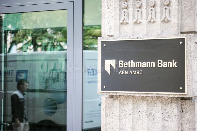 Banco ABN AMRO de Bethmann imagem de stock editorial. Imagem de avaria ...