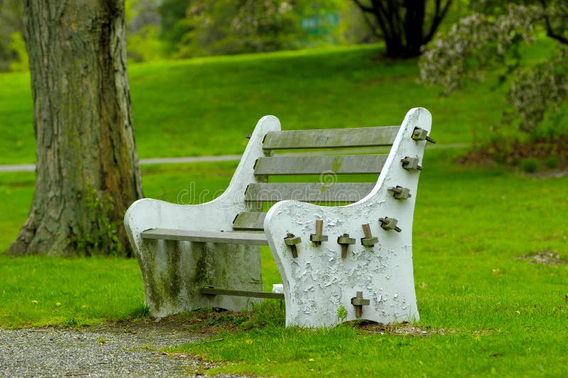 Banco de parque imagen de archivo. Imagen de exterior, parque - 120113