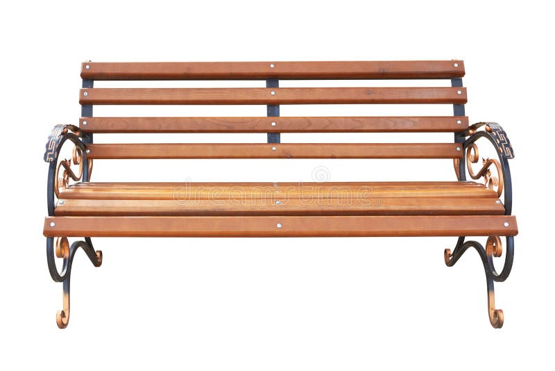 Banco de parque isolado foto de stock. Imagem de amarelo - 115786416