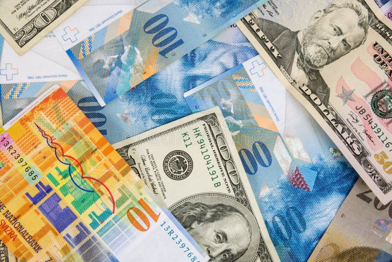 Banconote Del CHF E Di USD Come Fondo Immagine Stock - Immagine di paga ...