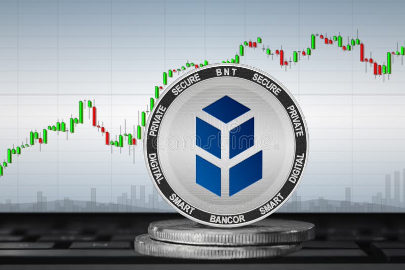 Bancor; Cryptocurrency Coins - Bancor BNT on the Background of the ... Bancor; Cryptocurrency Coins - Bancor BNT on the Background of the ...