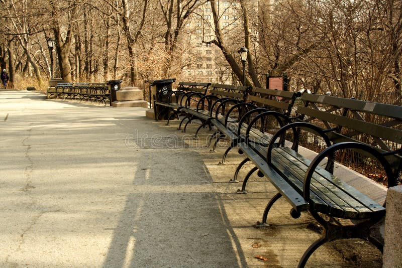 Bancos de parque foto de archivo. Imagen de asiento, tarde - 8175680