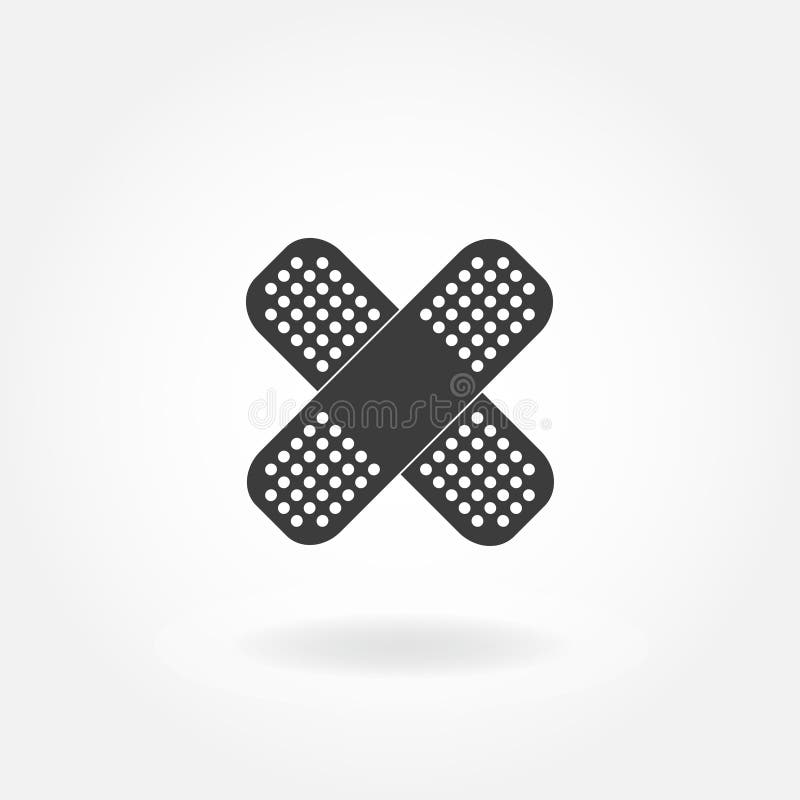 Band Aid Icon. Band Aid or Plaster Flat Icon. Crossed Band Aid. Vector ...