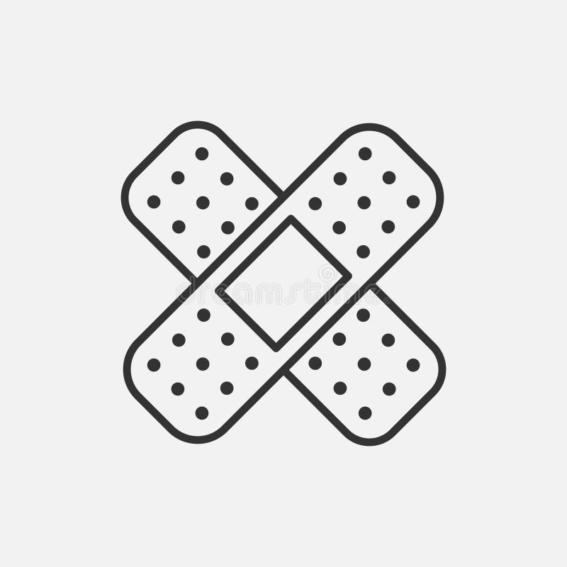 Band Aid Icon Vector. Linear Style Sign for Mobile Concept and Web ...
