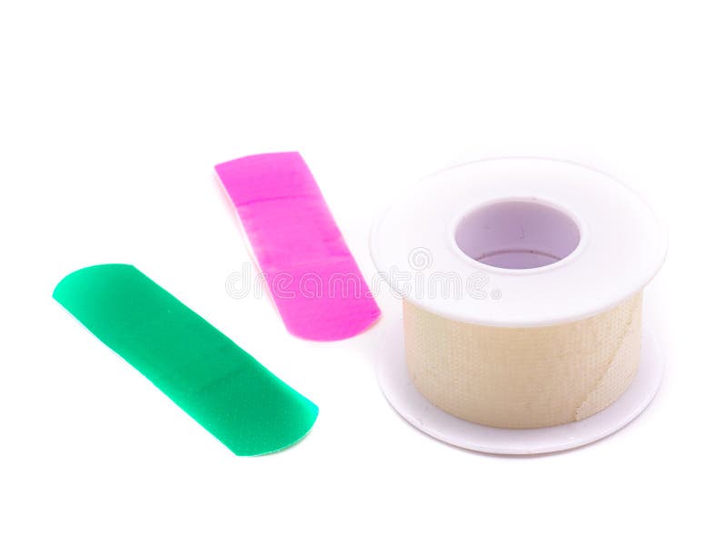 Band-aid Isolated on White Background Stock Photo - Image of bandaid ...