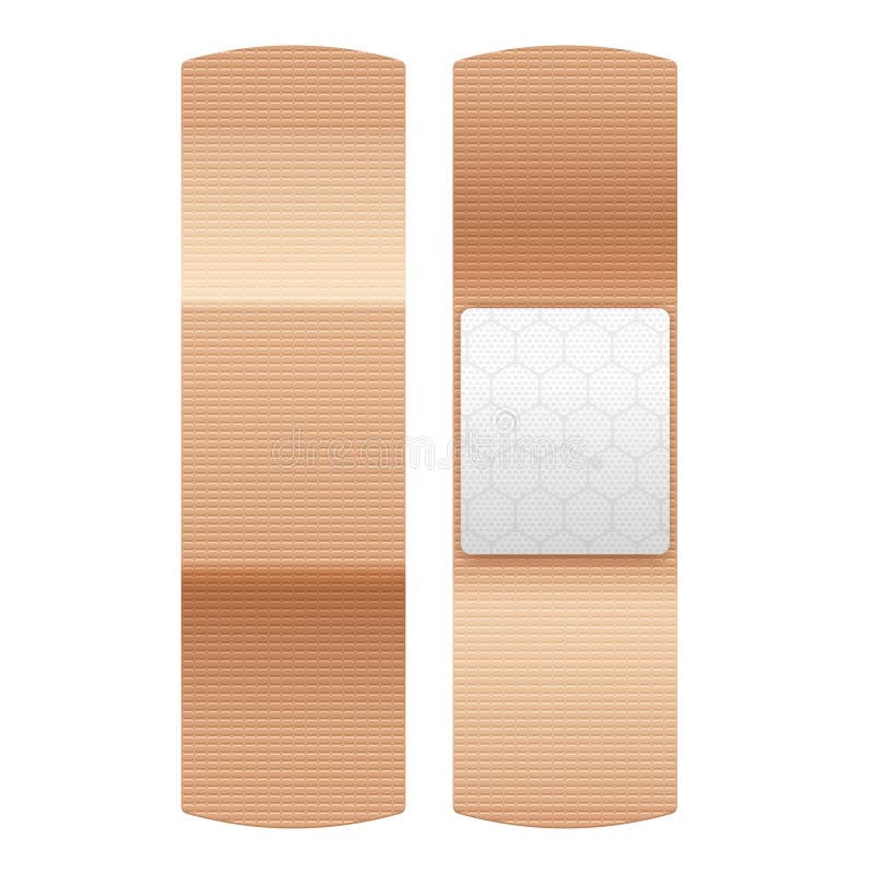 Band-aid sticking plaster stock vector. Illustration of damaged - 282842298