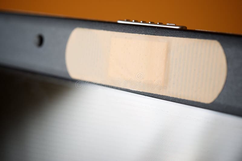 Band aid on a web cam stock image. Image of privacy - 219087429