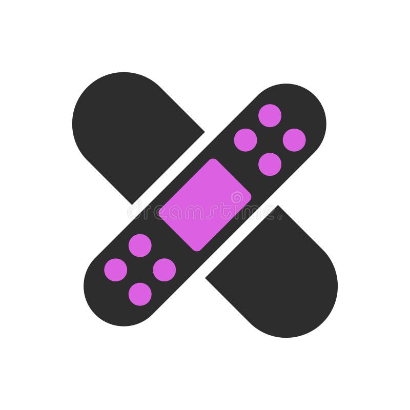 Band Aids Crossed, Concept of Healing and Recovery Stock Vector ...